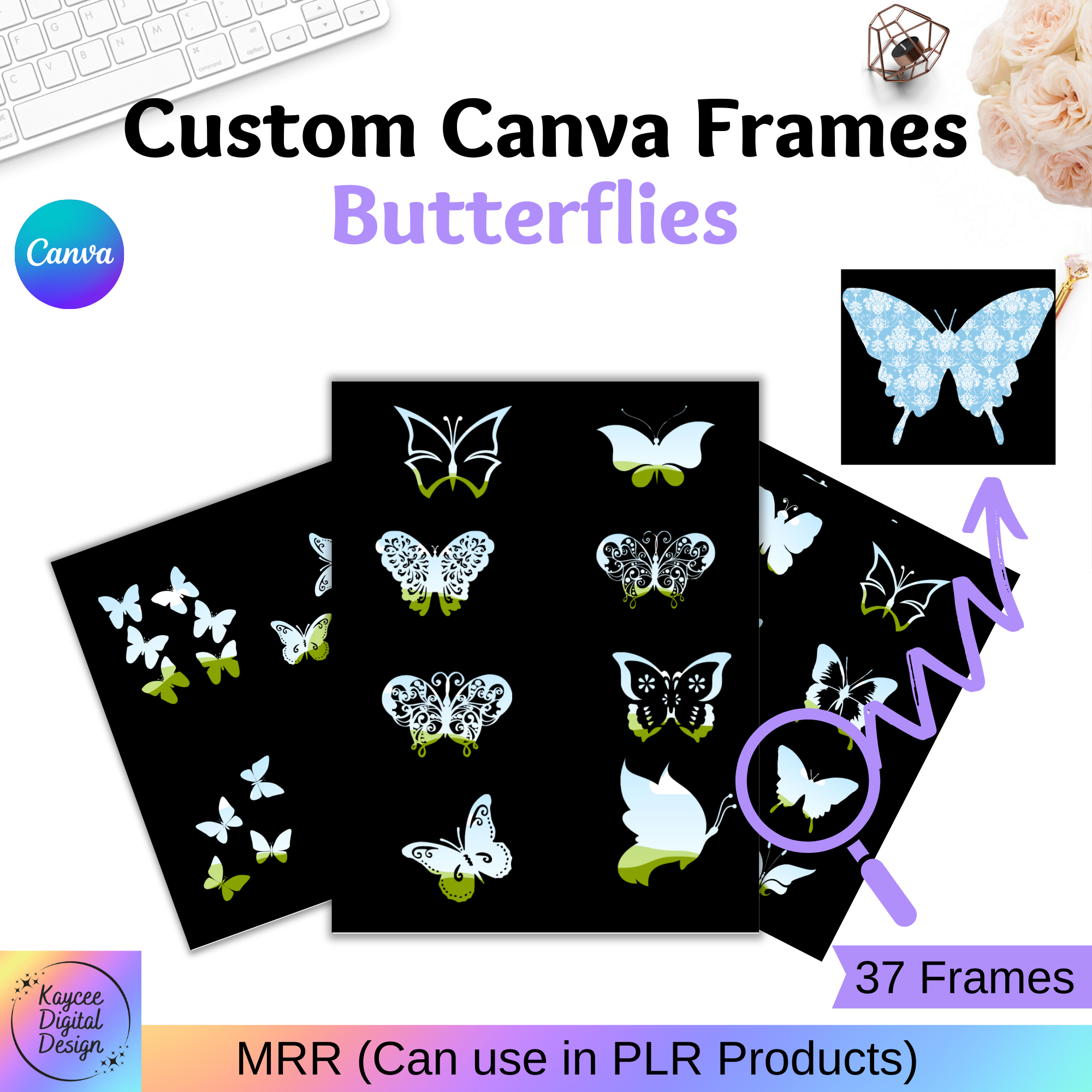 OTO - Halloween Frames > 20 Sets Canva Frames - Kaycee Digital Design