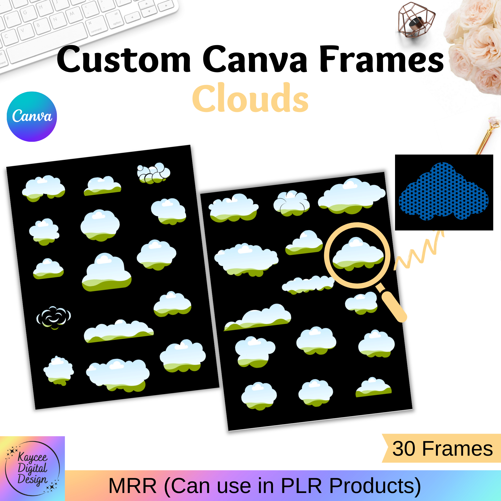 OTO - Halloween Frames > 20 Sets Canva Frames - Kaycee Digital Design