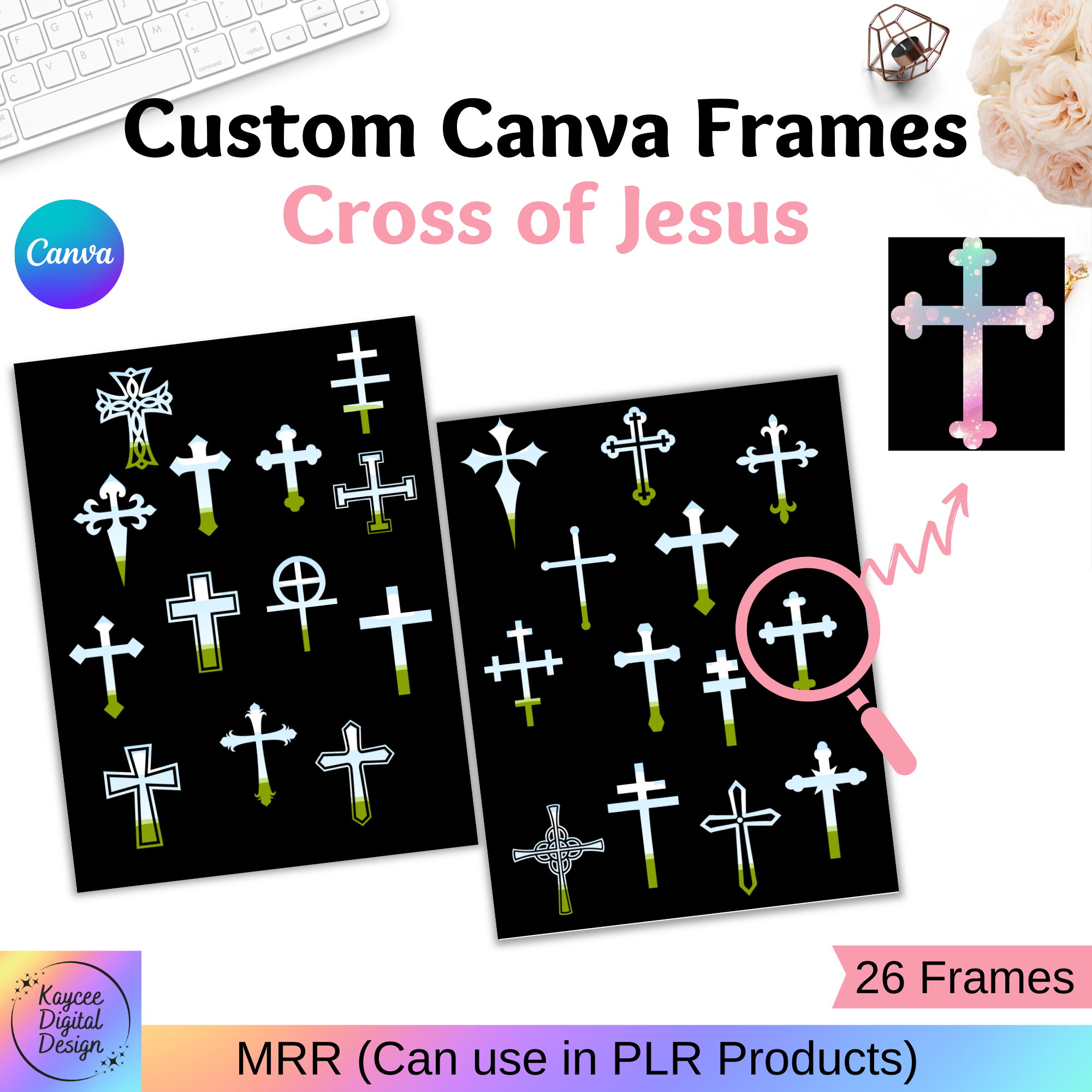 OTO - Halloween Frames > 20 Sets Canva Frames - Kaycee Digital Design